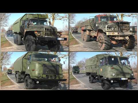KrAZ, Ural, Tatra, ZIL, W50, L60, G5, Robur usw- Militärkolonne rollt- 70 Jahre NVA