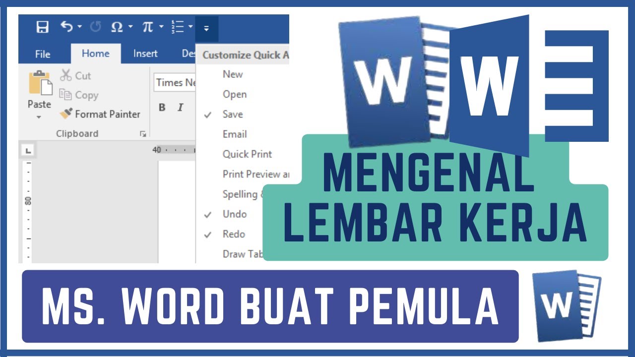 Belajar Mengenal Lembar Kerja Ms.Word (Pemula) - YouTube