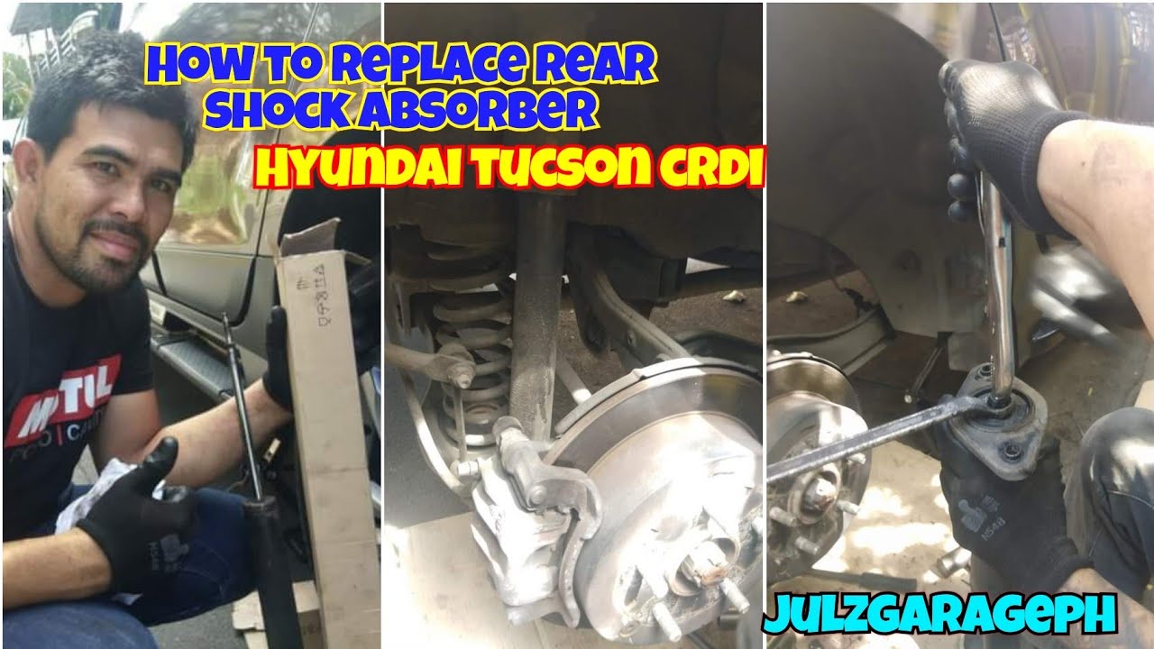 How To Replace Rear Shock Absorber | Hyundai Tucson Crdi | Complete DIY ...