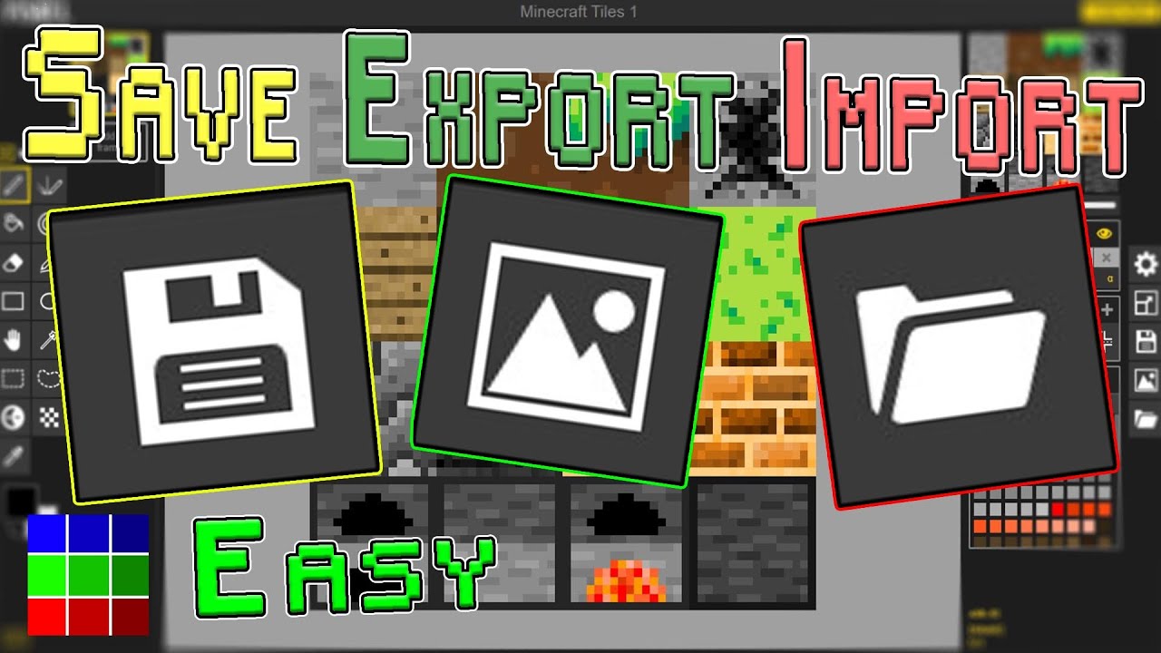 How To SAVE, EXPORT and IMPORT Files in PiskelApp. - YouTube