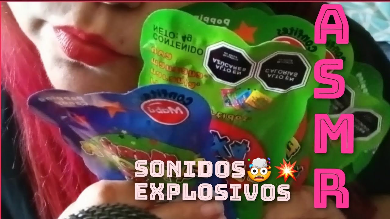 ASMR - Comiendo Dulces Explosivos😝💥/eatingsounds|Sonidos Crunch - YouTube