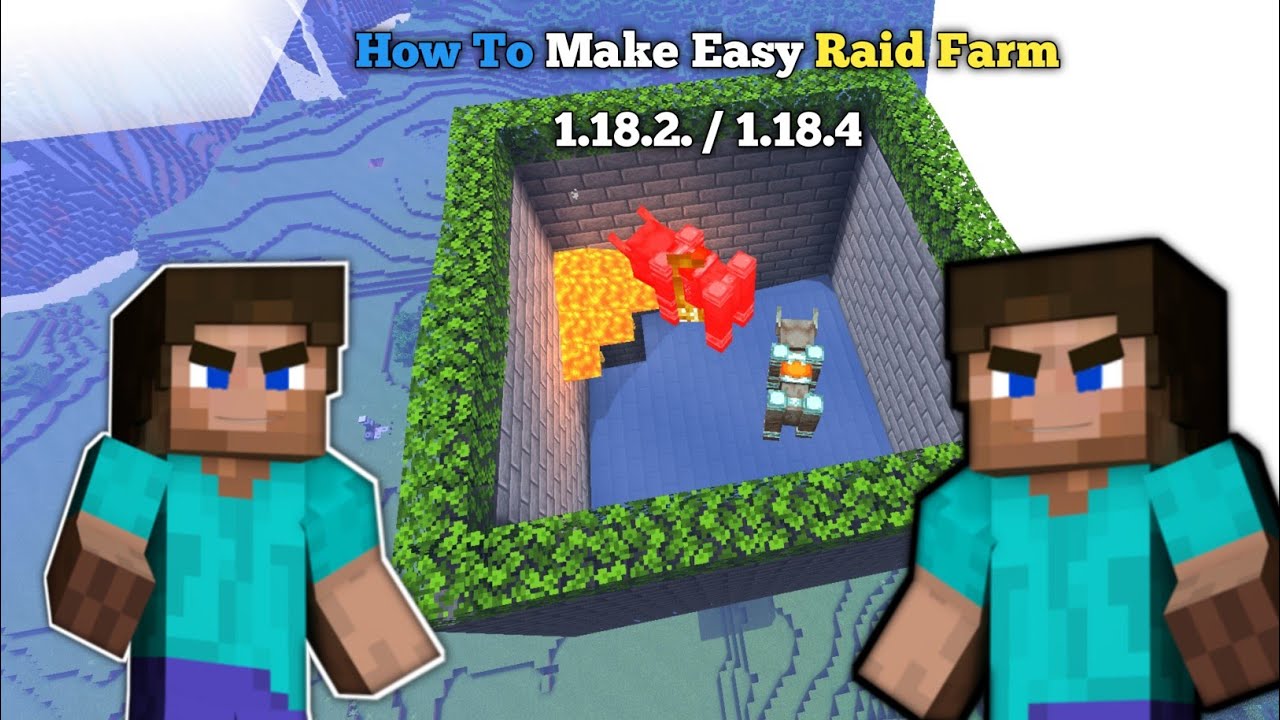 Simple Minecraft Raid Farm