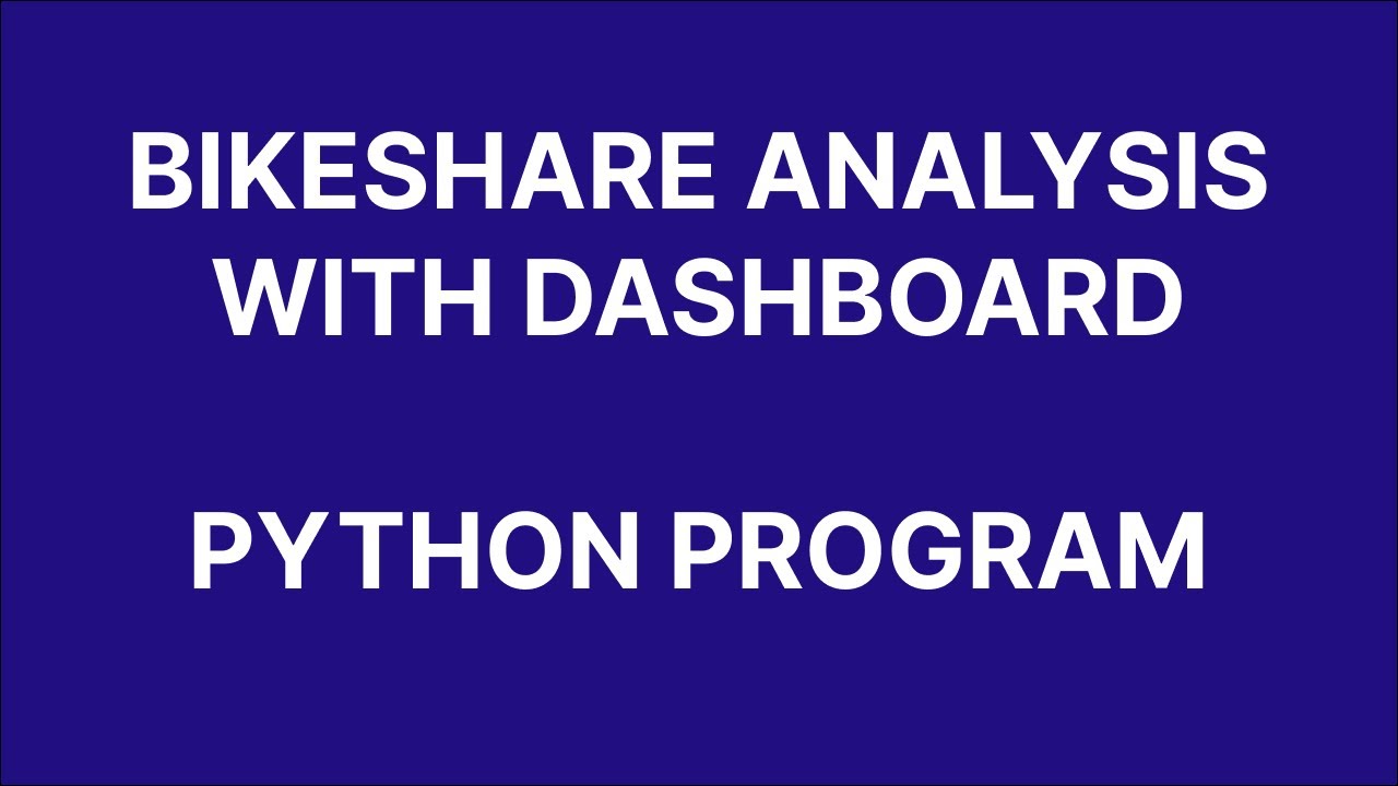 Bikeshare Analysis with Python demo - YouTube