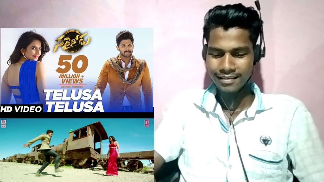 REACTION | Sarrainodu Video Songs | Telusa Telusa Video Song | Allu ...