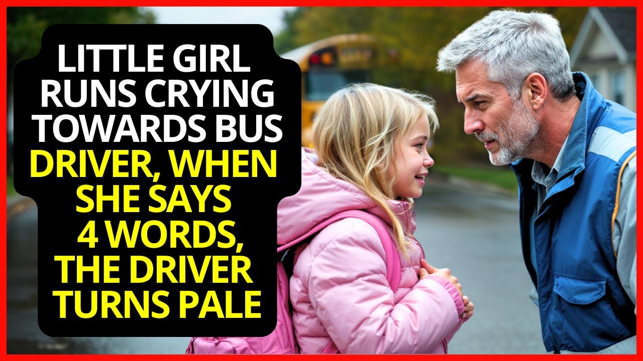 Little Girl Runs Crying Towards Bus Driver, When She Says 4 Words, The ...