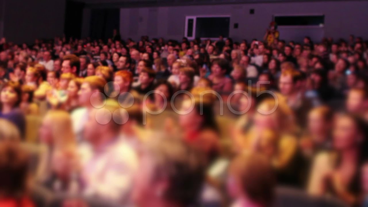 The Anonymous Audience Applauded After The Premiere.. Stock Footage ...