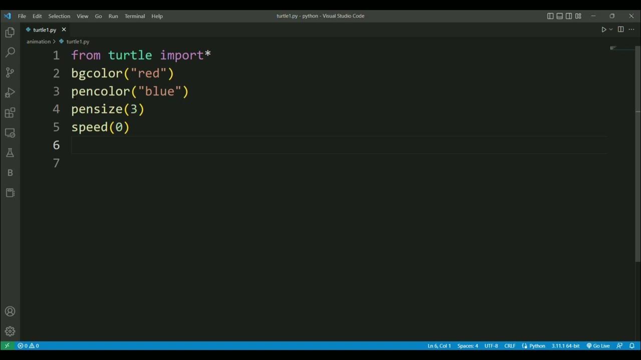 Amazing Turtle Graphics In Python 🐢codecreaterskr Video Viralvideo Youtube
