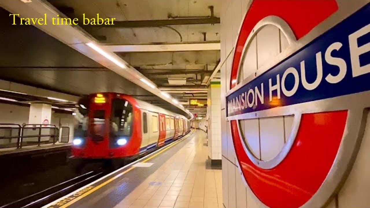 London Underground tube | Mansion House Train Station - YouTube
