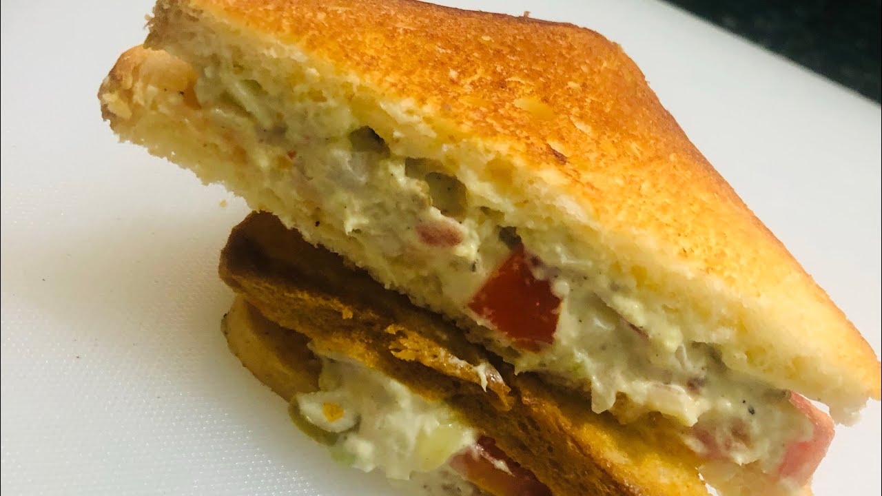 Easy Chicken Cheese Sandwitch / Creamy Chicken Cheese Sandwitch / How ...