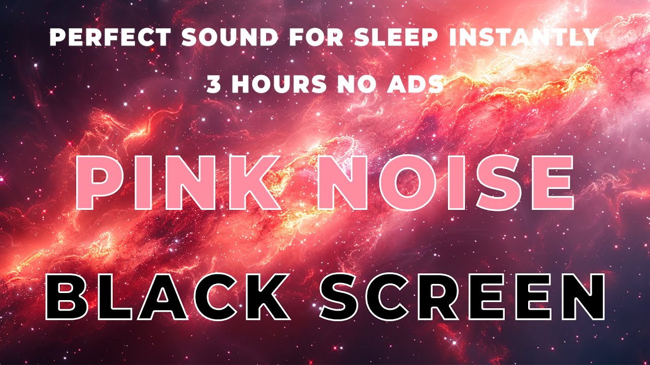 Perfect Pink Noise Sound For Sleep Instantly - Black Screen | Sound For ...