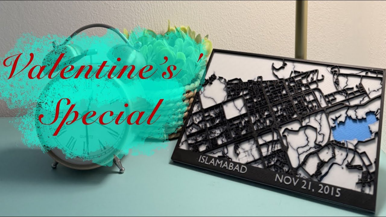 Valentine's Special! – "When and Where We Met" Maps – Custom 3D Printed ...