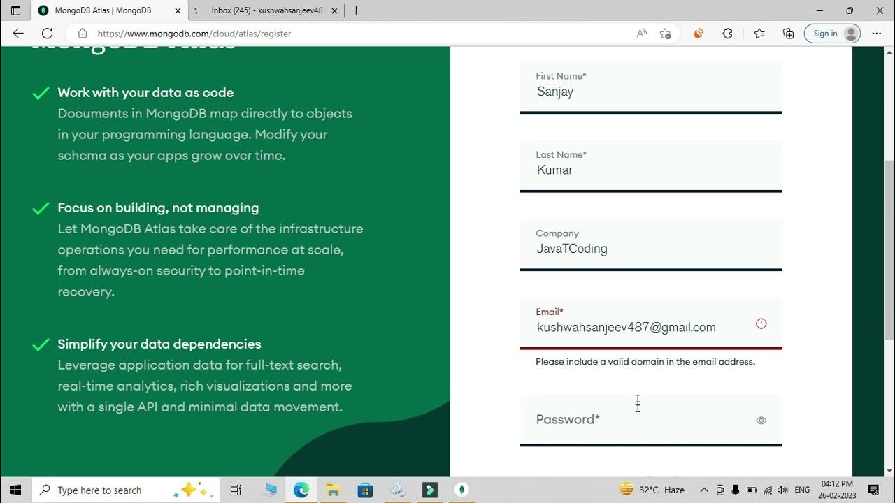 Create Cluster in MongoDB Atlas database on the cloud | Hindi #mongodb ...