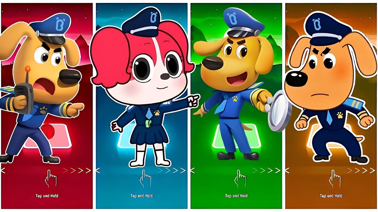 Sheriff Labrador 🆚 Sheriff Papillon 🆚Police Officer 🆚 All Team 🎶 Tiles ...