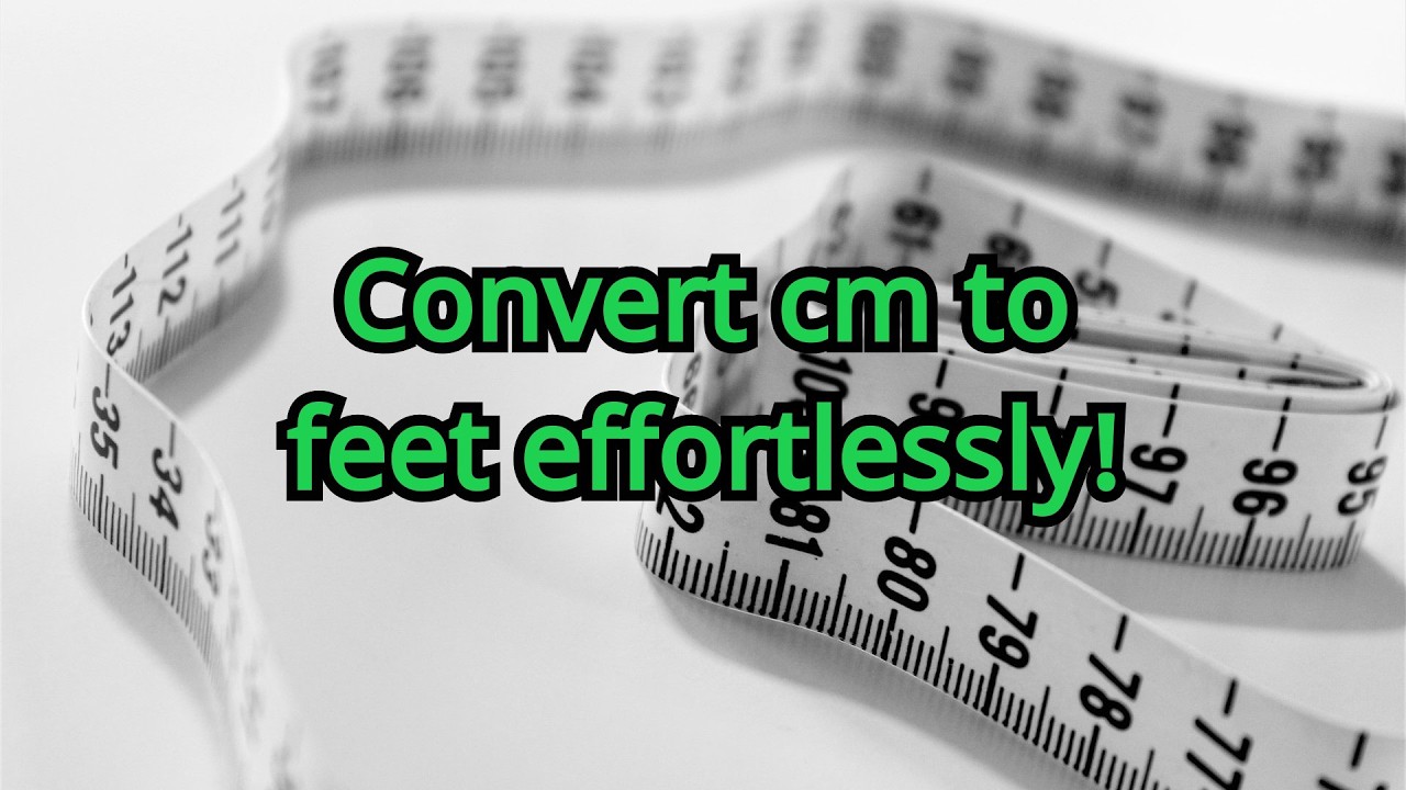 How To Easily Convert Centimeters To Feet CM To FT Quick And Simple