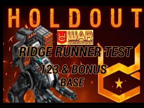 WAR COMMANDER - HOLDOUT 10-11-23 RIDGE RUNNER TEST - YouTube