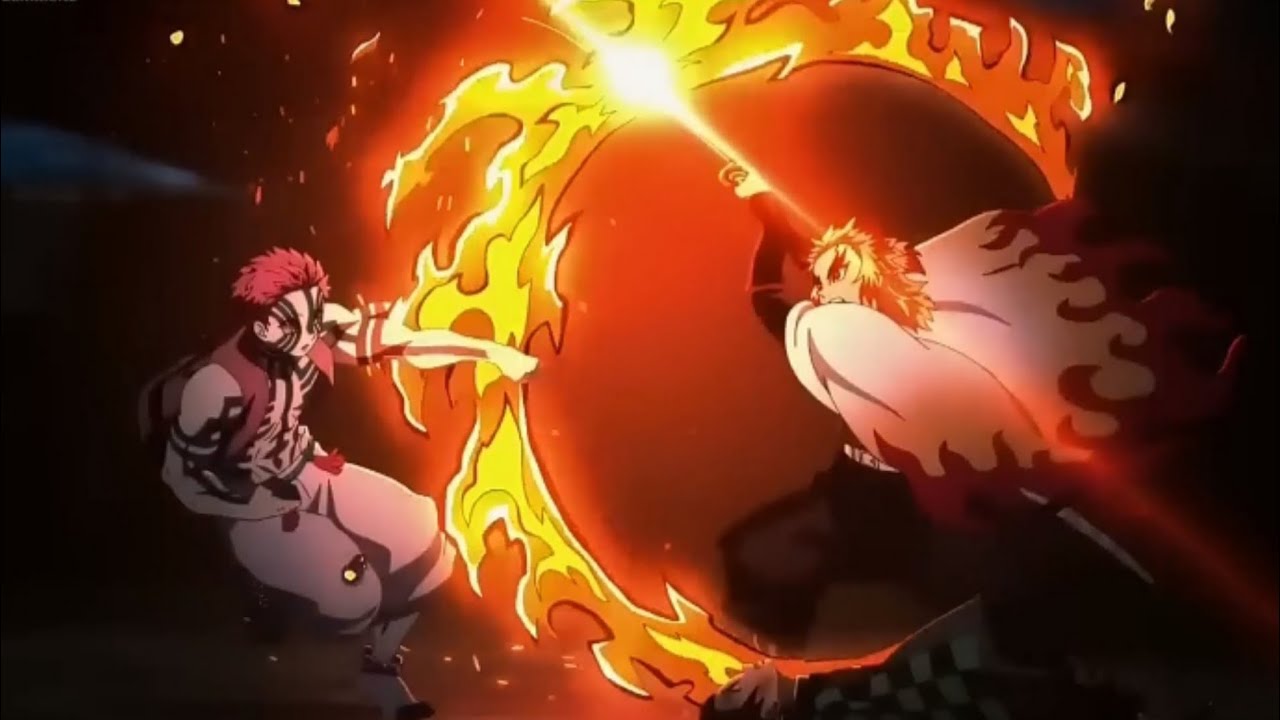 Flame Hashira Vs Akaza |Old Fight scene |Demon Slayer |DT_TIHAM - YouTube