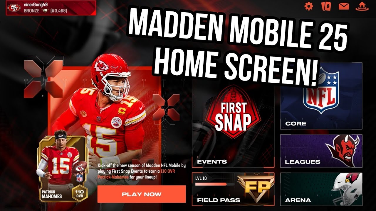 LEAKED HOME SCREEN FOR MADDEN MOBILE 25! - YouTube