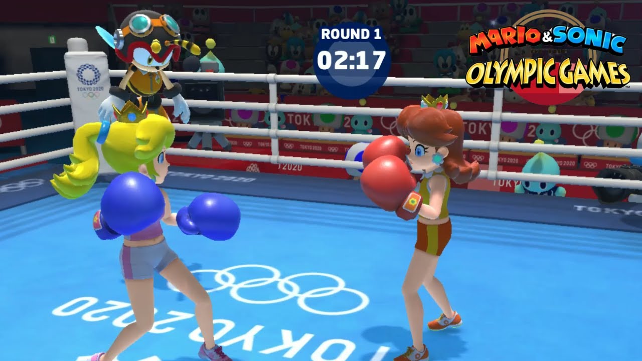 Mario Sonic At The Olympic Games Tokyo 2020 Boxing Peach Mario DK mario-sonic-at-the-olympic-games-tokyo-2020-boxing-peach-mario-dk
