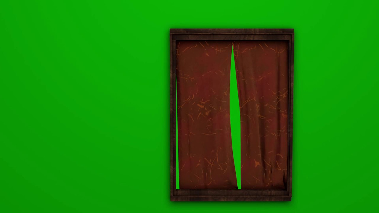 wooden window with curtain and wind Green screen HD720p - YouTube