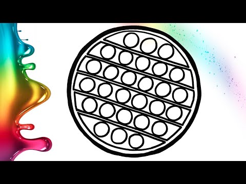 Pop it Drawing And Coloring For Kids And Toddlers - YouTube