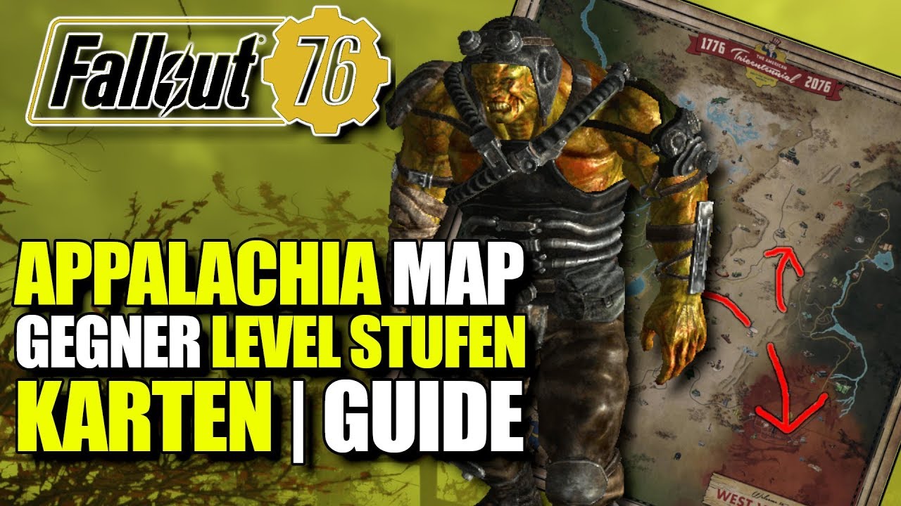 Die Map Gebiete | Gegner Level Stufen | Appalachia | Fallout 76 - YouTube