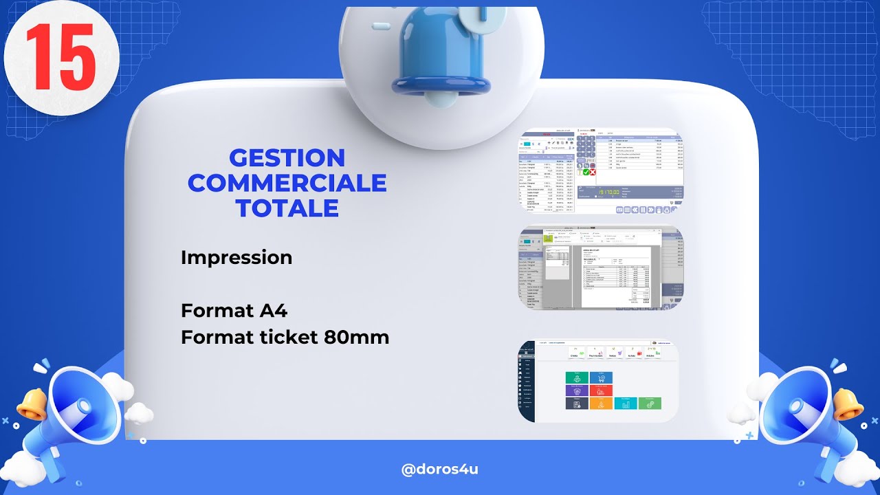 Total com 15 : Impression Format A4 Format ticket 80mm - YouTube