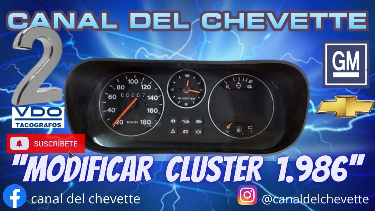 MODIFICACION CLUSTER O PANEL CHEVROLET CHEVETTE 85 - YouTube