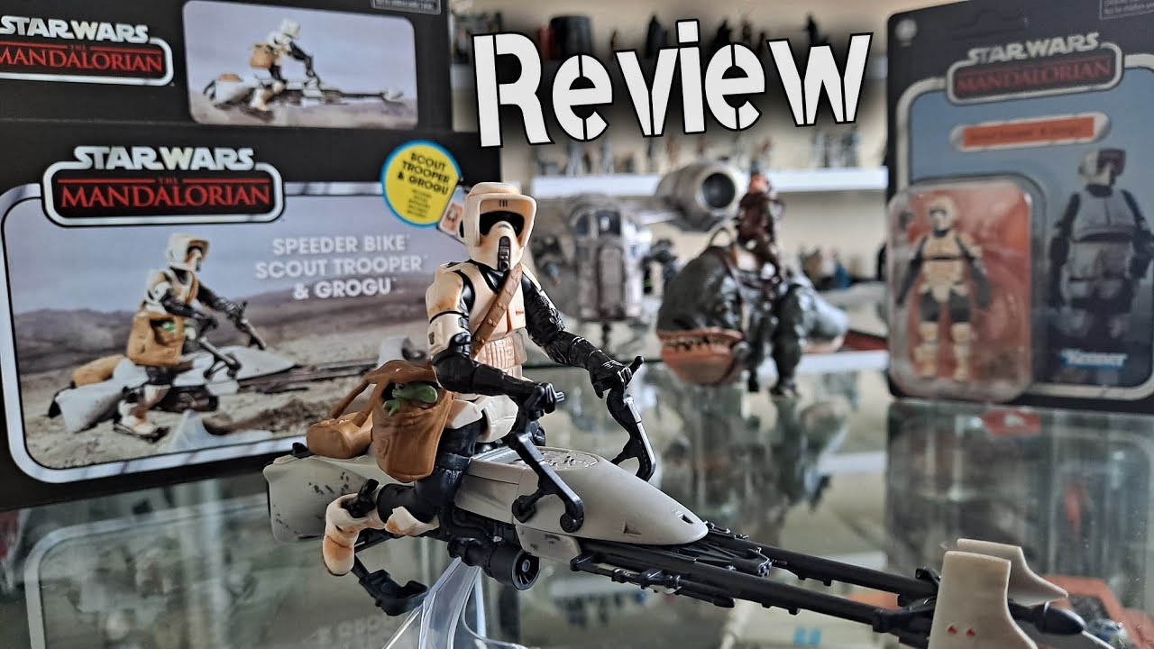 Star Wars THE MANDALORIAN Vintage Collection Speeder Bike REVIEW - YouTube