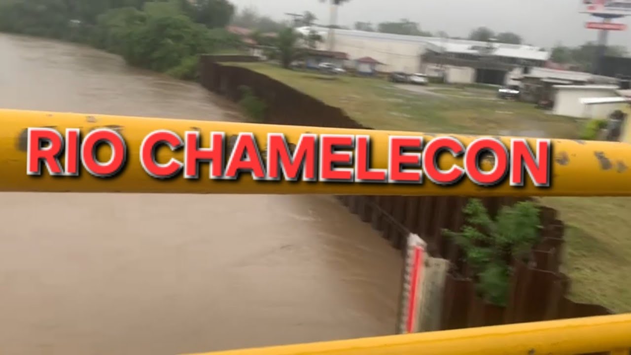 La lima cortes rio chameleon aumenta su nivel por las lluvias - YouTube