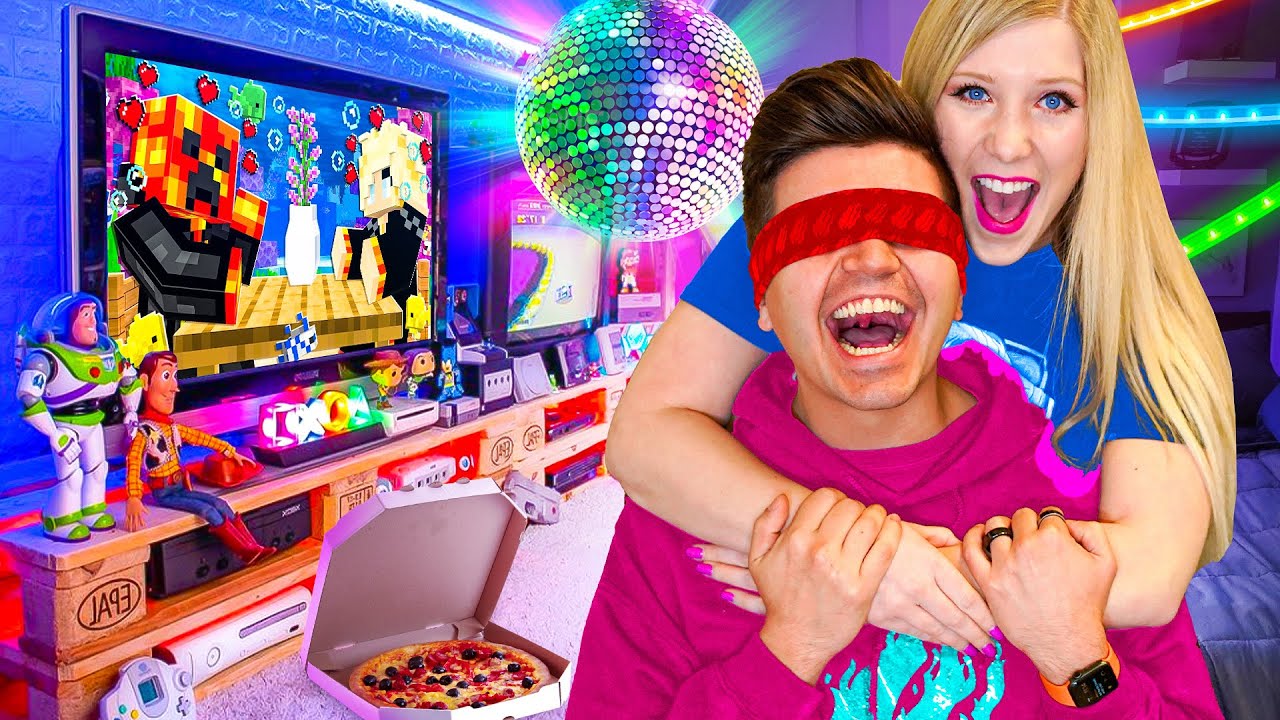 I Surprised Preston with a SECRET Gaming Room! - YouTube