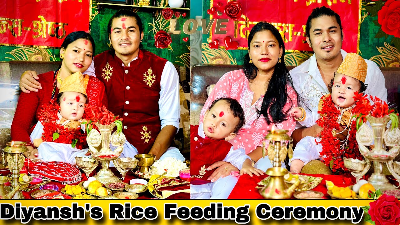 Diyansh's Rice Weaning Ceremony ️ ️Blessings💞🥰Twins Couple - YouTube