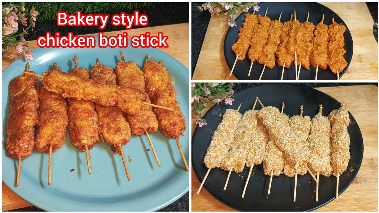 Bakery Style Chicken Stick Boti Recipe | Iftar party Snacks Recipe ...