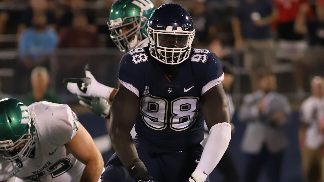 UConn's Lwal Uguak and Jackson Mitchell: Spring Football Media ...
