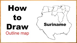 Suriname: Suriname map drawing || Political map of Suri... | Doovi