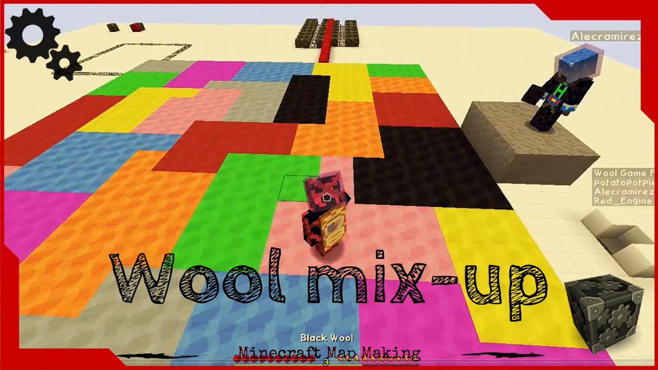 Minecraft Wool mix-up minigame with commandblocks - YouTube
