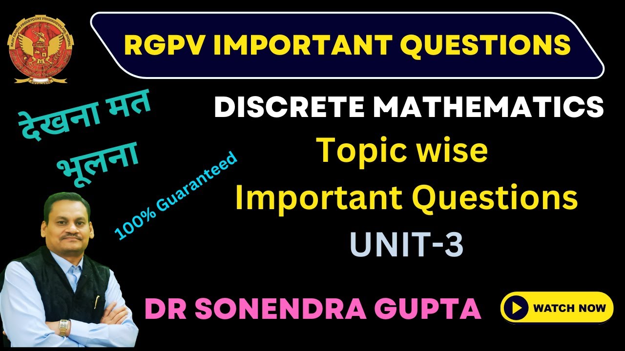 RGPV Discrete Mathematics Important Questions Unit 3 Dr rgpv-discrete-mathematics-important-questions-unit-3-dr