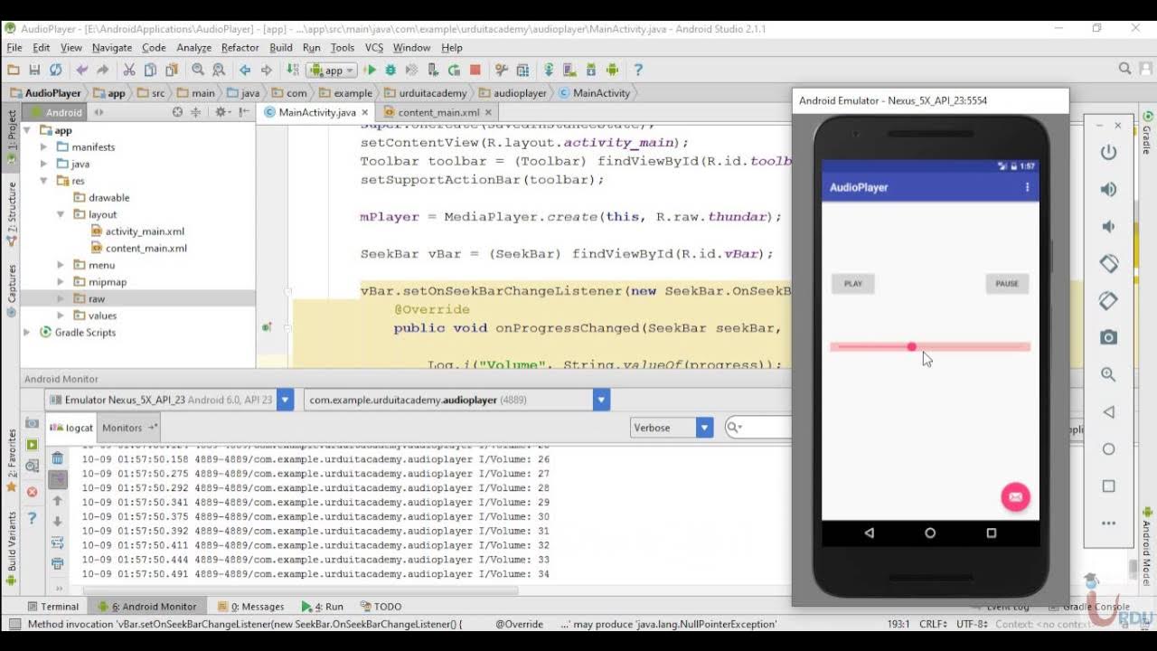 Android Development Lecture 24 (Adding Audio Controls) - YouTube