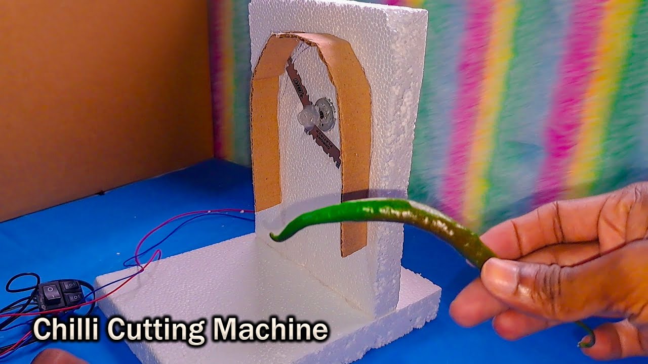 DIY Chili Cutter Machine DC Motor || Simple Science Project 2 - YouTube