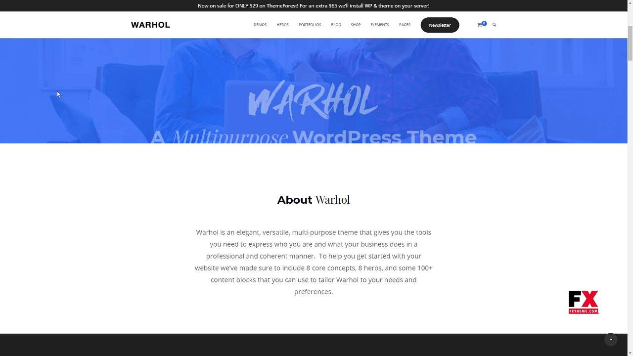 Warhol - Responsive Multipurpose WordPress Theme for Creatives V - YouTube