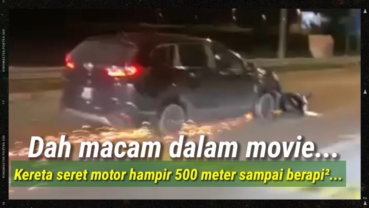 Kereta Mabok Seret Motor Rider Delivery Hampir 500 Meter... - YouTube