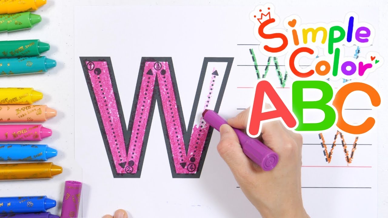 Write A to Z | Learn by coloring and cutting the alphabet W with ...