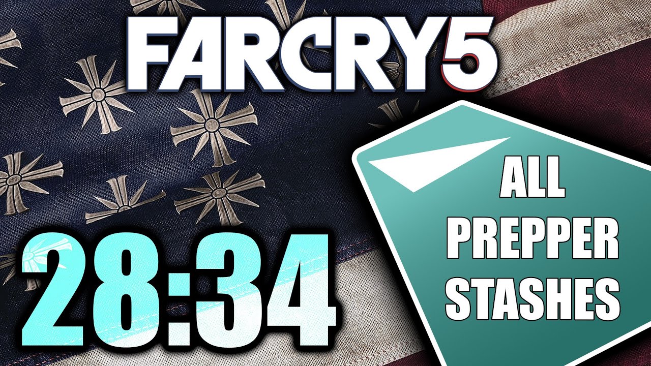 Far Cry 5 All Prepper Stashes Speedrun 28:34 [WORLD RECORD] - YouTube