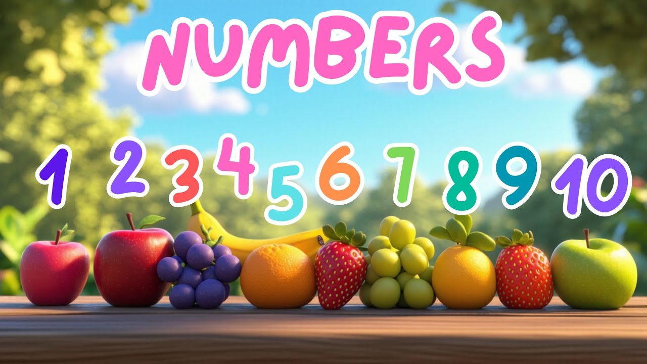 Learn Numbers for kids 1 to 10 with Fruits - YouTube