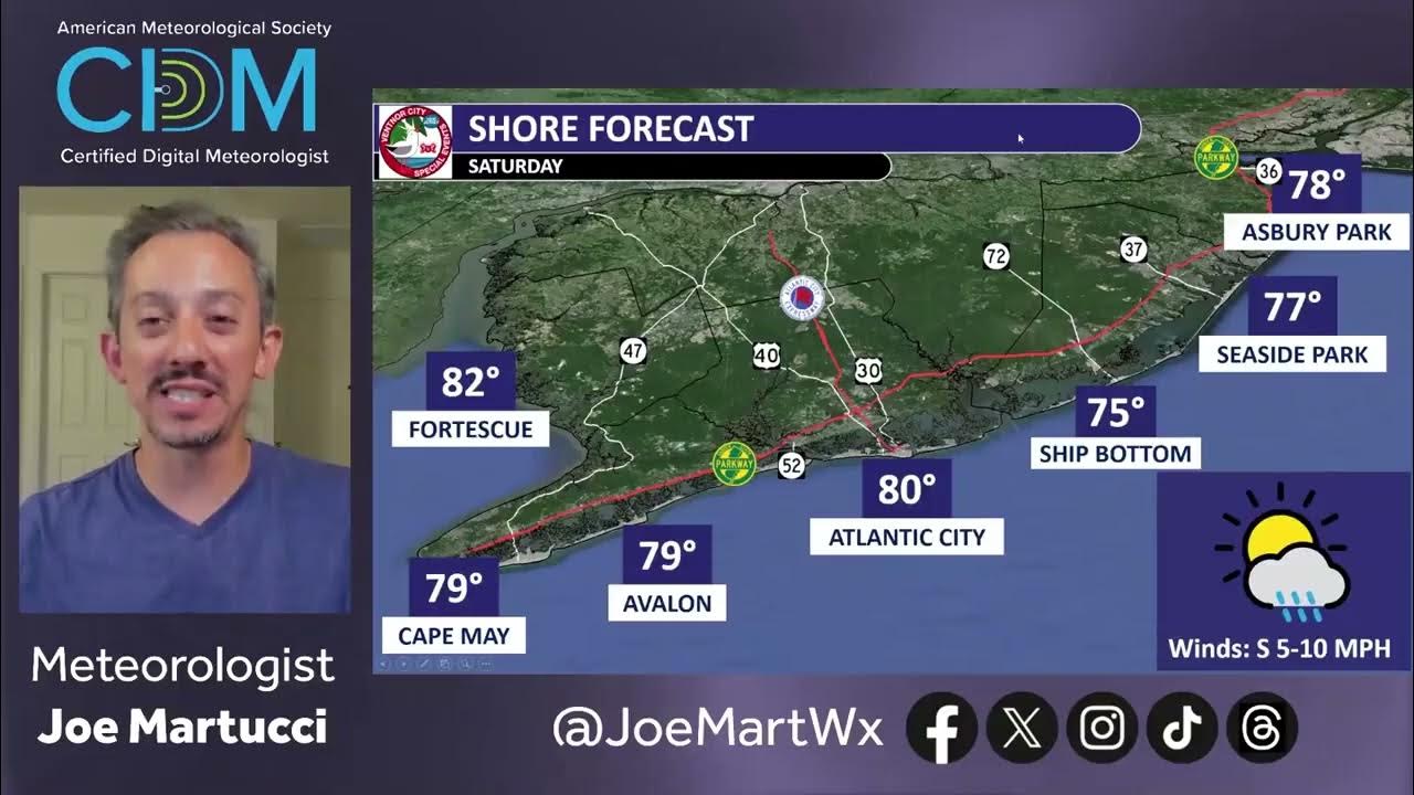 Will it be wet again? Joe Martucci's July 13th Sea and Sand forecast - YouTube