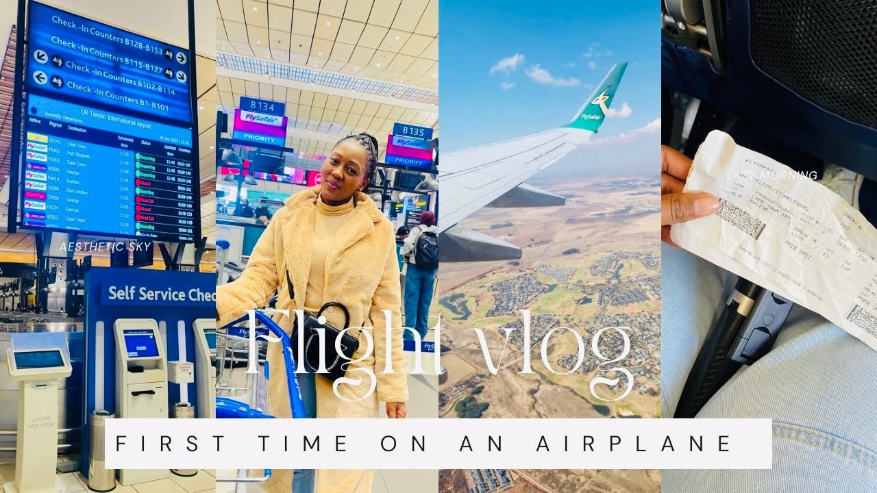First flight experience|travelling|Cape Town| South African YouTuber ...