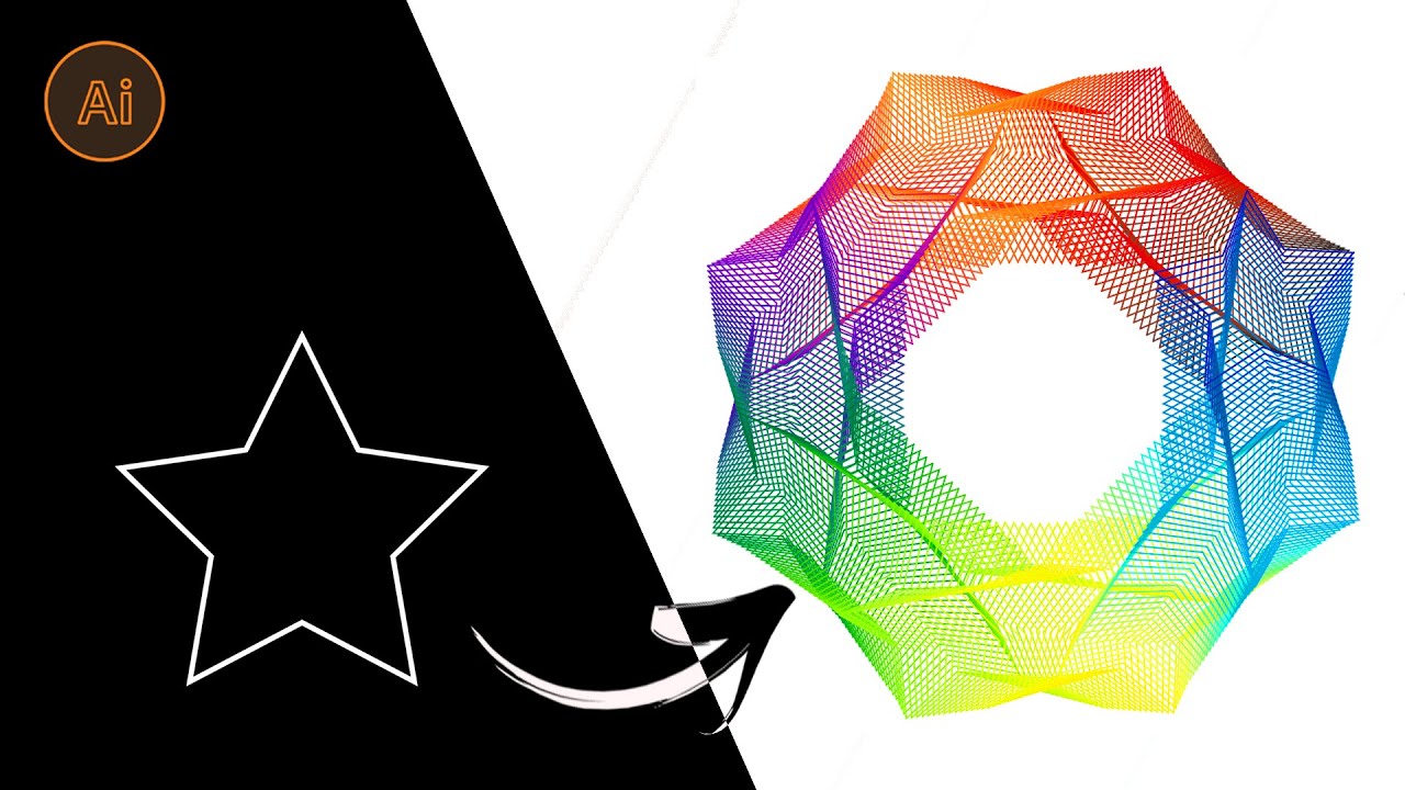 how to make Spirograph Effect in Illustrator | Adobe Illustrator Tutorial - YouTube