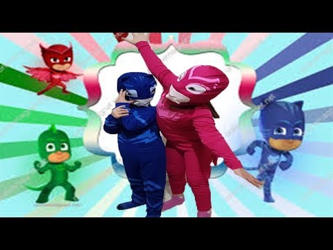 Pijamaskeliler kostümleri (Kedi Çocuk, Baykuş Kız) | Eğlenceli çocuk videoları