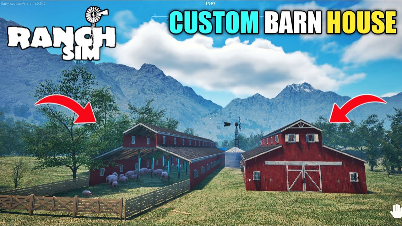 I MADE BIGGEST CUSTOM BARN HOUSE IN RANCH SIMULATOR || BB GAMING - YouTube