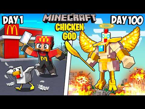 I Survived 100 Days as a CHICKEN God in Minecraft!