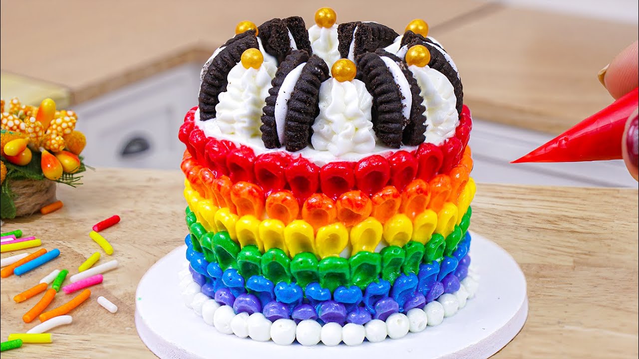 🌈 Resep Dekorasi Kue Cokelat OREO Mini Pelangi yang Luar Biasa 🌈 Kue ...